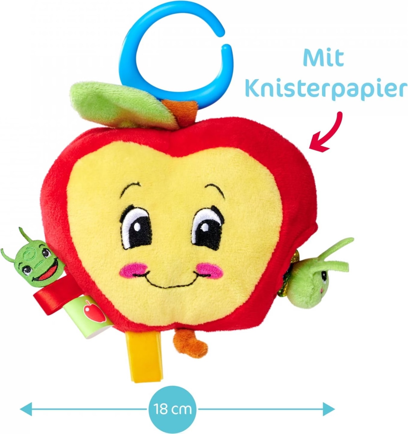 ABC Aktivitäten Apfel mit Raupe Plüschtier - kaufen bei Galaxus
