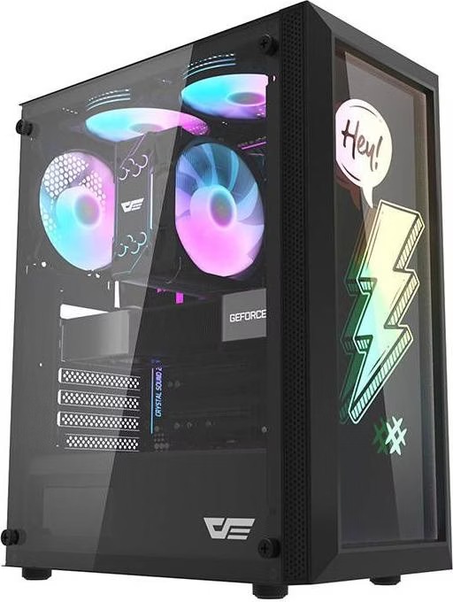 Darkflash Tech DK180 Graffiti Computer Case (black) (ITX) - Galaxus