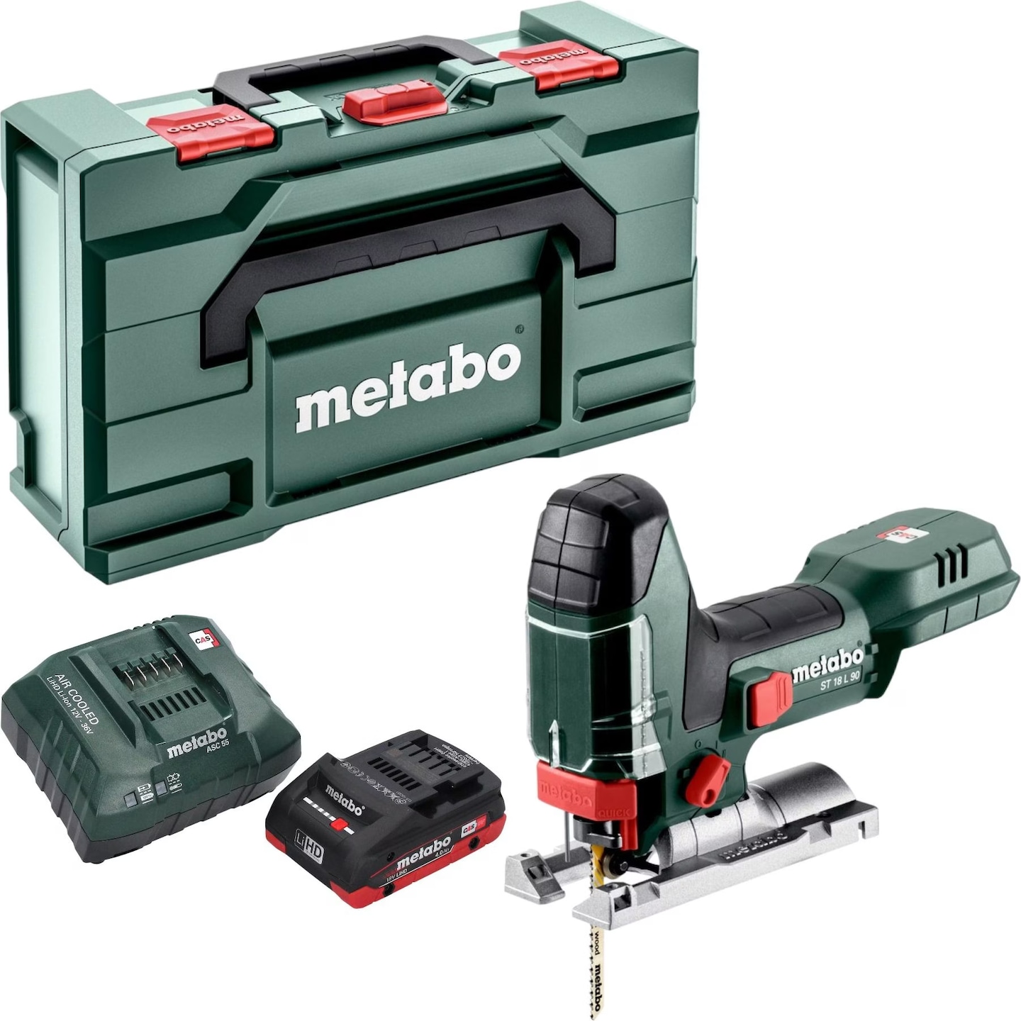 Metabo ST 18 L 90 Akku Stichsäge 18 V 90 mm + 1x LiHD Akku 4,0 Ah ...
