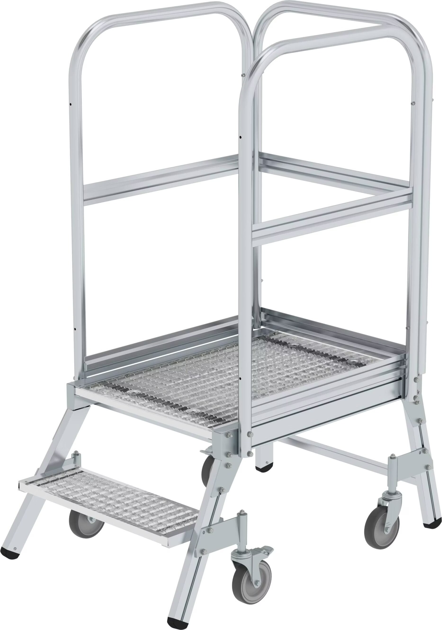 Günzburger Günzburger Alu Escabeau à palier avec 2 marches en acier ...