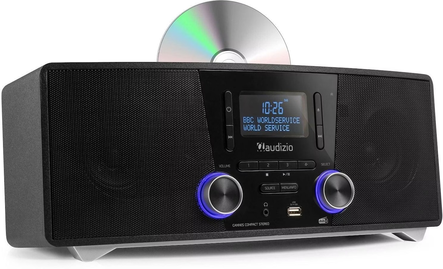DAB radio met Bluetooth - Audizio Cannes - Stereo FM & radio met cd speler en mp3 speler (CD ...