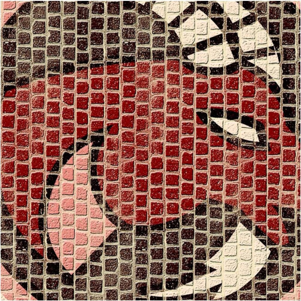 Block Cuit. Keramik Stein Mosaik - Sternzeichen Steinbock (21 x 21 cm ...