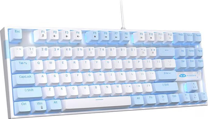 MageGee MK-STAR mechanical gaming keyboard (blue and white) (ANSI ...