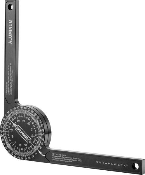 Stahlwerk Protractor 360° degree aluminium mitre protractor - Galaxus