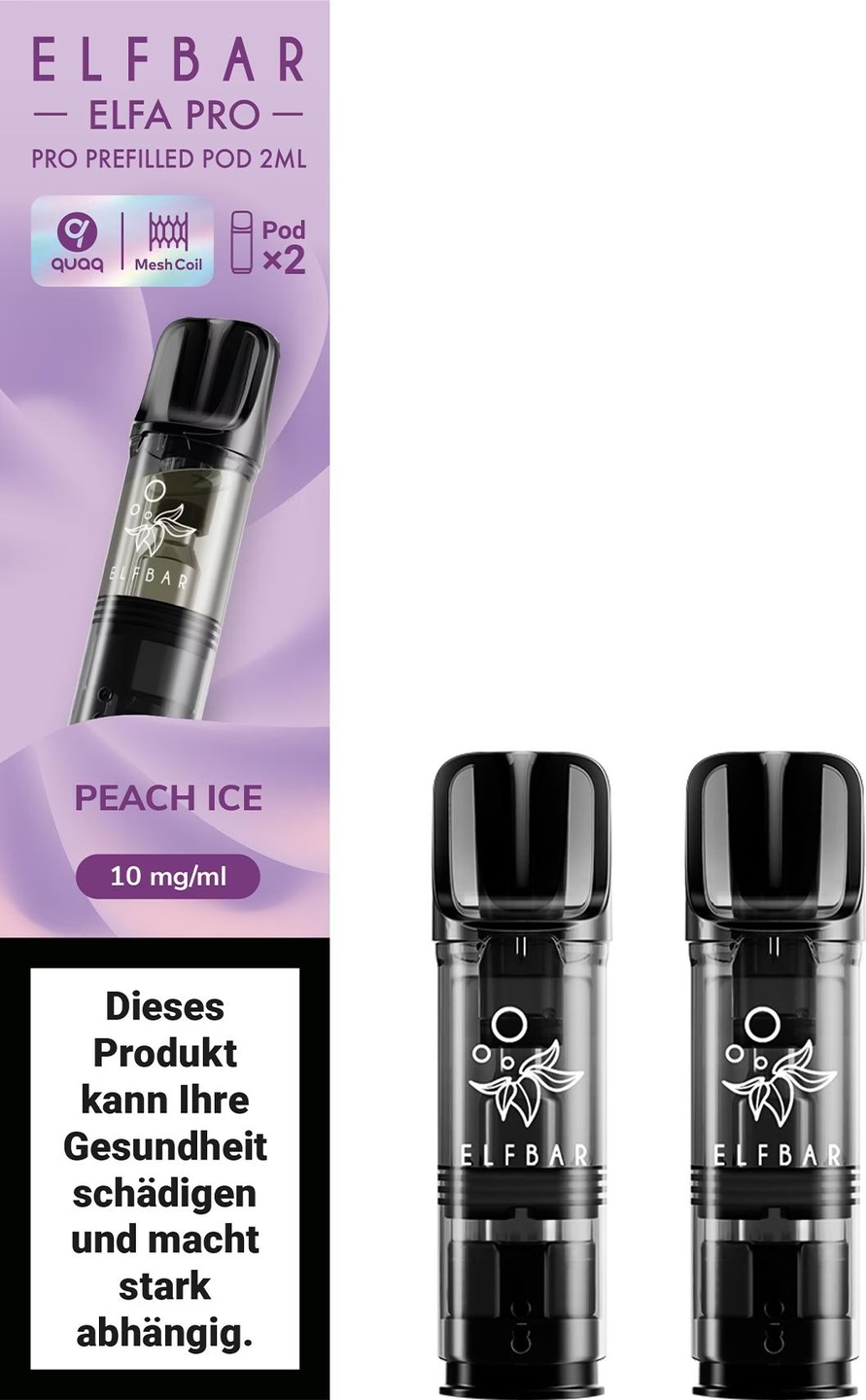 Elfbar ELFA Pro - 2ml Pods 10mg, Peach ICE (Frais) - Galaxus