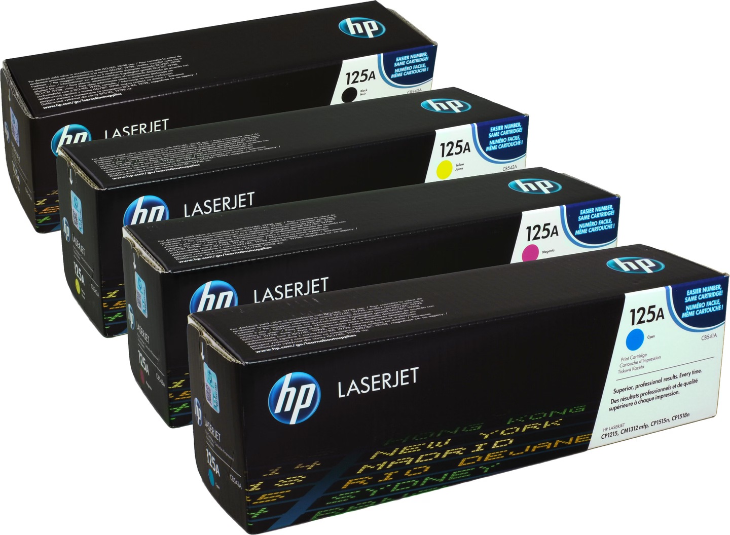 HP 4 HP Toner CB540A-CB543A 125A Multipack BK C M Y 4-farbig (M, BK, C ...