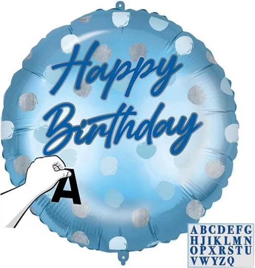 Magni Folienballon Happy Birthday blau 46cm - kaufen bei Galaxus