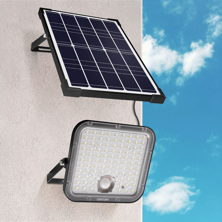 Century Energy LED Flutlicht Solar 30W, 4800lm, Sensor (4800 lm, IP65) - Galaxus
