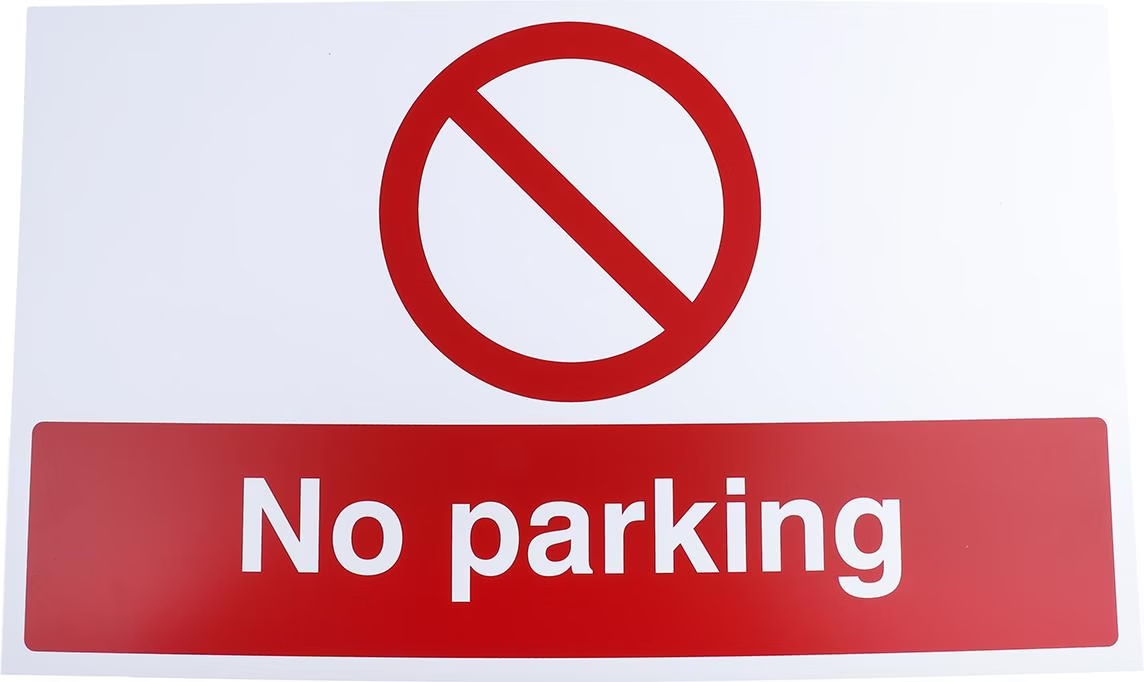 Rs Pro Verbotszeichen, Englisch, Parken verboten, No Parking, 300 mm x ...