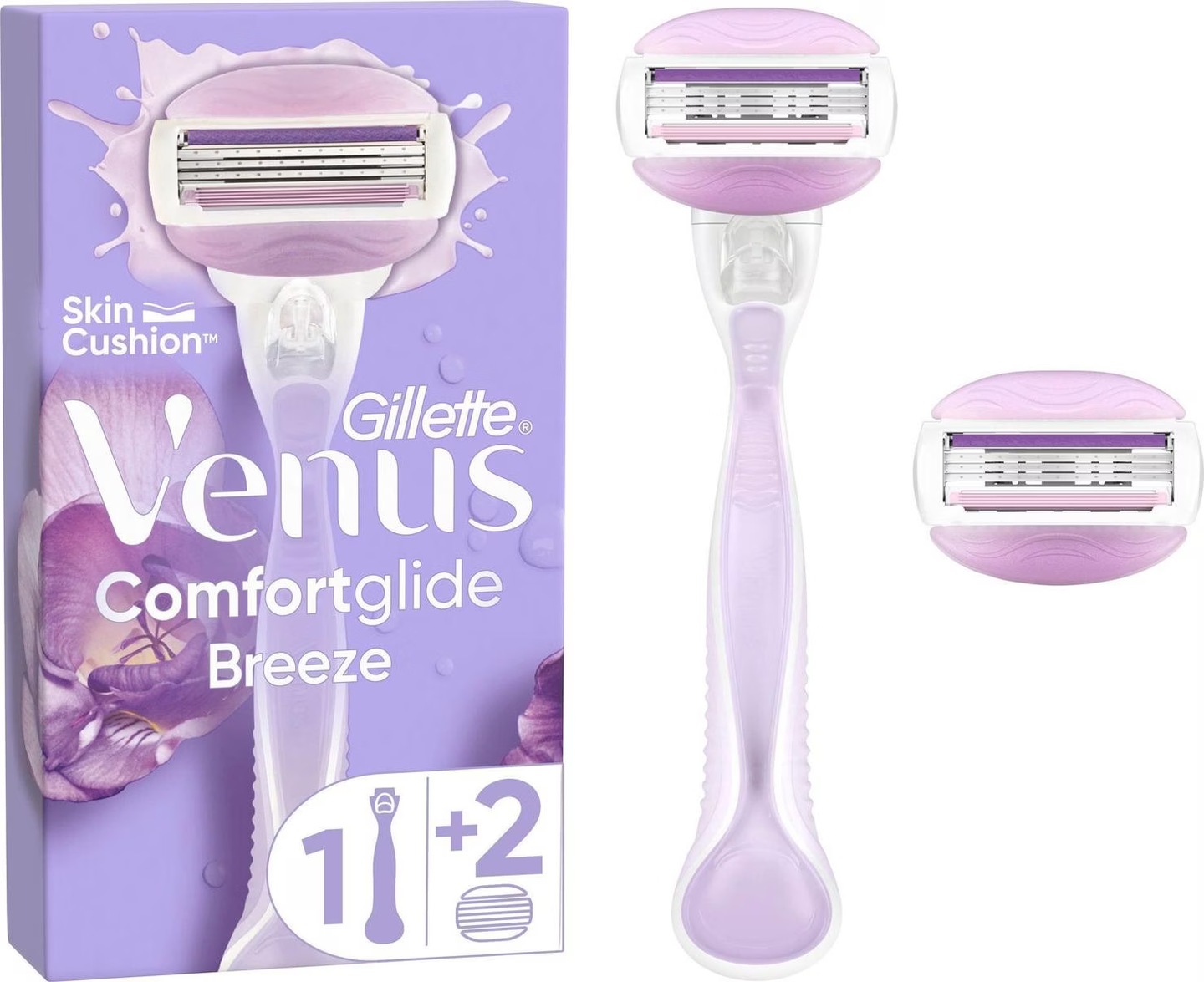 Venus Optic Gillette Comfortglide Breeze Razor 1 Handle 2 Blade Refills ...
