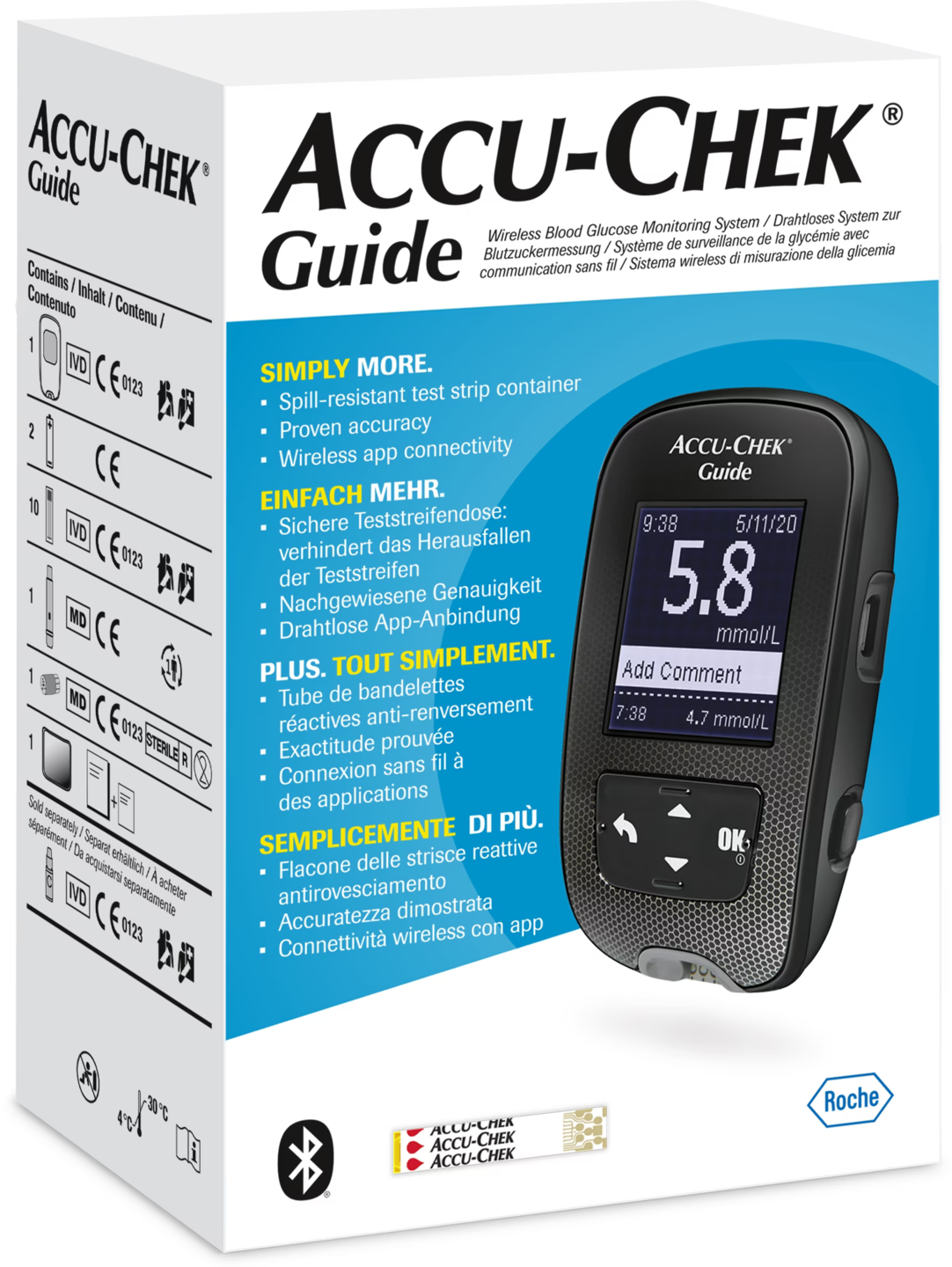 Accu-Chek Guide Set mmol/l inkl. 10 Tests (Blutzuckermessgerät) - Galaxus
