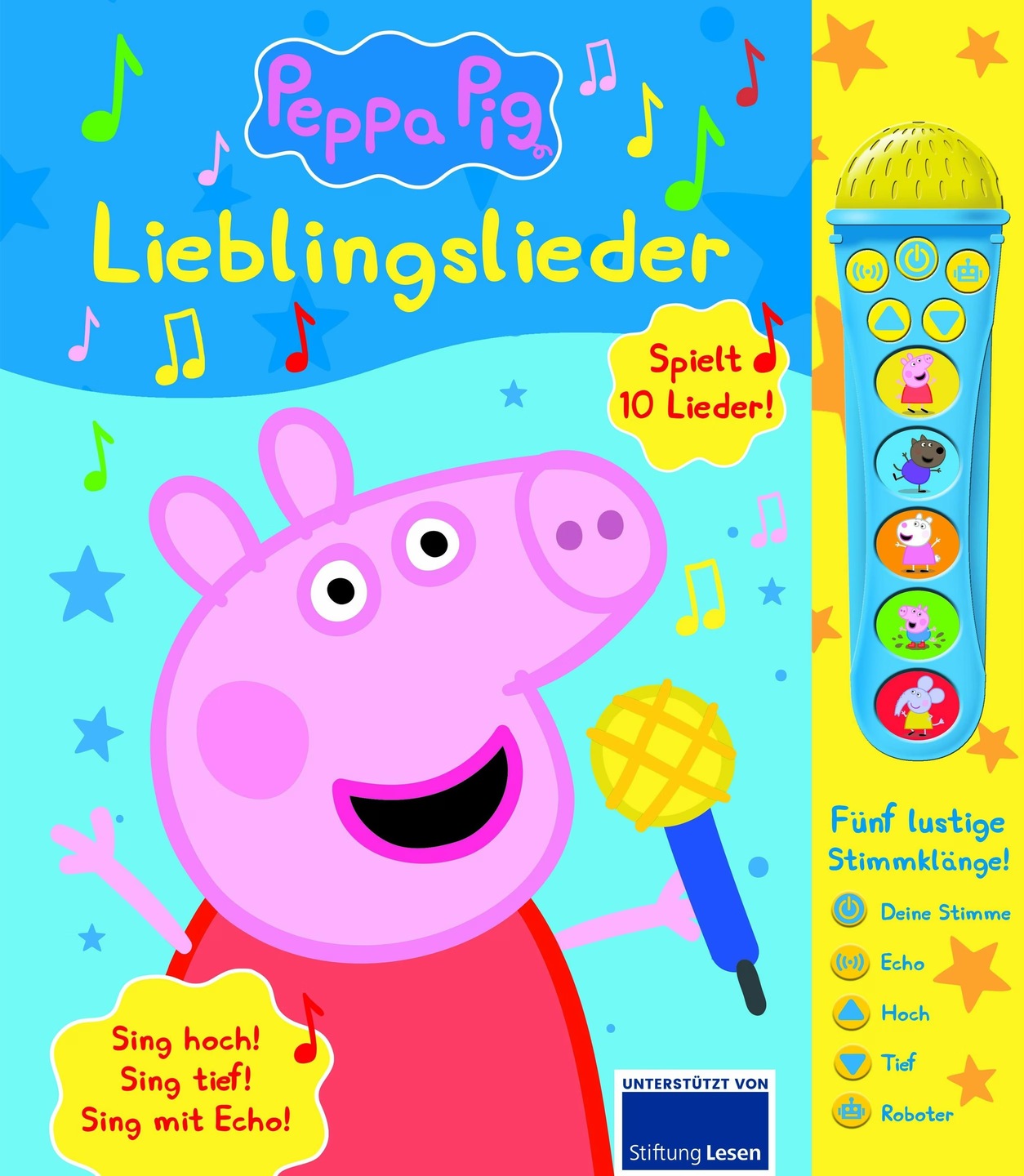Peppa Pig - Favourite songs - Microphone book - Cardboard picture book ...