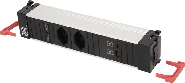Bachmann Built-in power strip CONFERENCE 2x T13, 1x USB A/C (2 x, Type ...