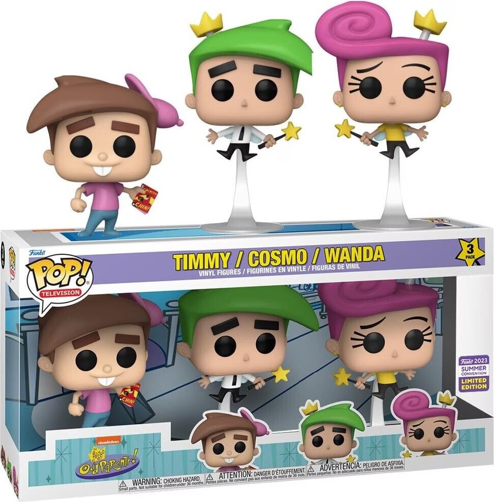 Funko POP! 3-Pack The Fairly Odd Parents Timmy / Cosmo / Wanda ...
