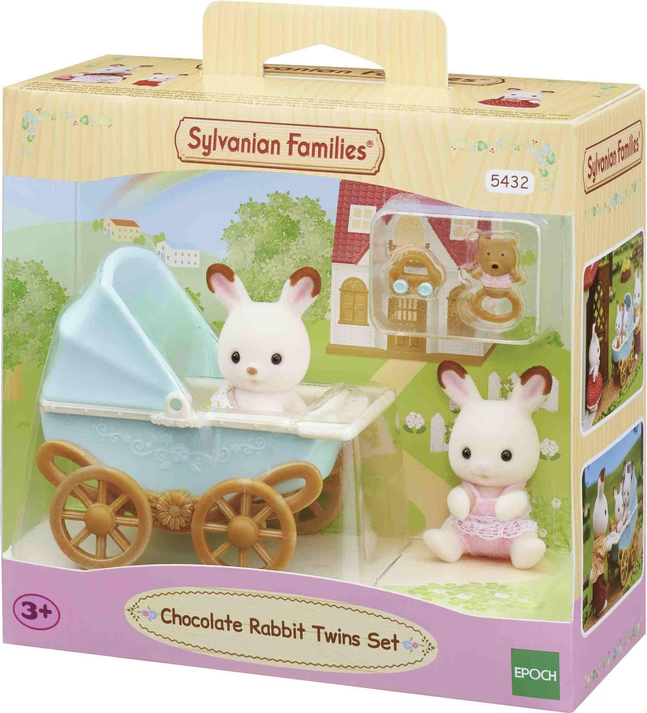 Sylvanian Families Chocolate Rabbit Twin Babies & Pram - Galaxus
