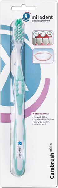 Miradent Carebrush white toothbrush with "whitening effect (Soft, 1 x ...