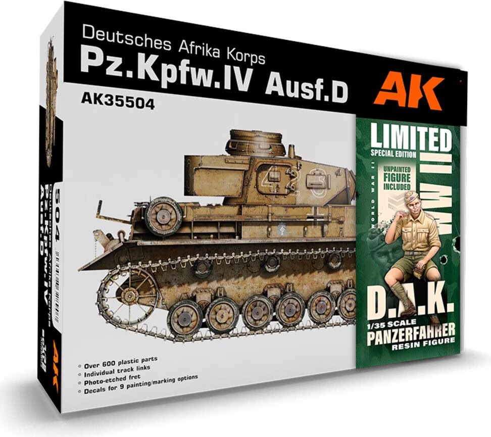 AK Interactive AK Models - 1/35 DEUTSCHES AFRIKA KORPS PZ.KPFW.IV AUSF ...