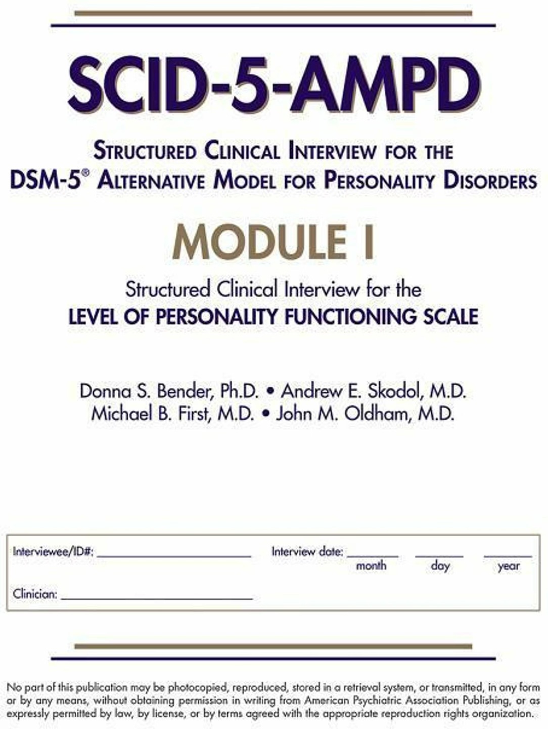Structured Clinical Interview for the DSM-5 Alternative Model for ...