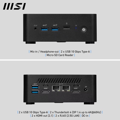 MSI Cubi NUC 1MG (senza sistema operativo) (Intel Core 7 150U, 16 GB ...