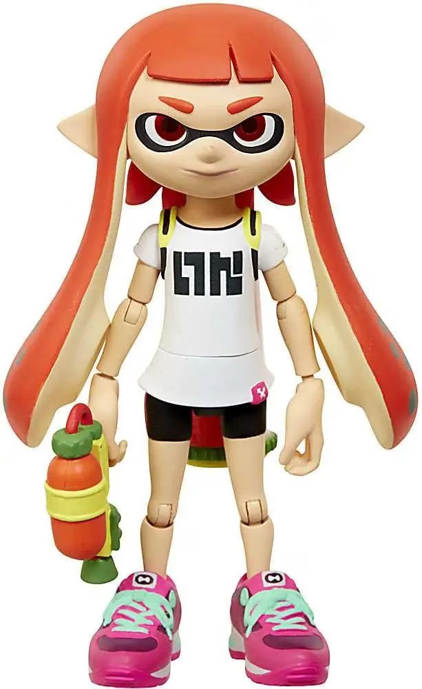 Jakks Pacific World of Nintendo Inkling Girl with Blaster Action Figure ...