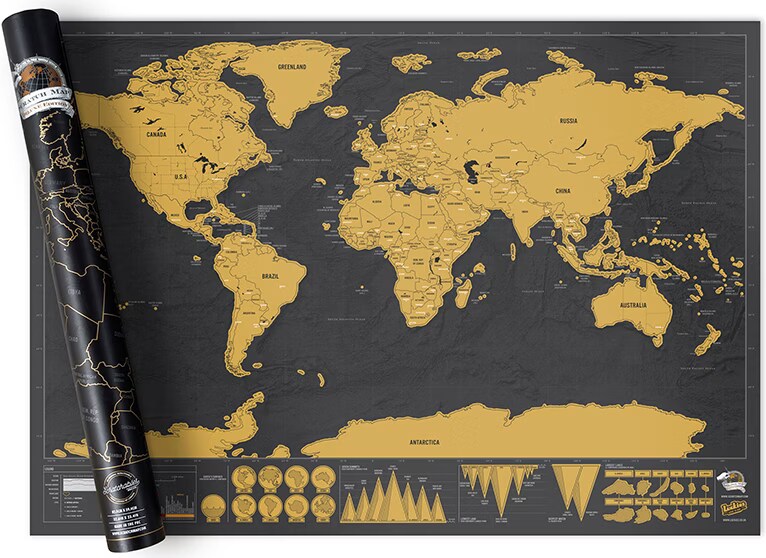 Luckies Scratch Map Deluxe (60 x 82 cm) - kaufen bei Galaxus