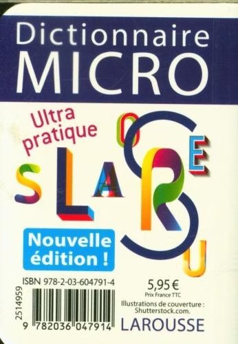 Dictionnaire micro Larousse : ultra pratique (Français, Collectif, 2024 ...