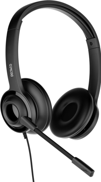 Deltaco DELO-0651 headphones/headset Wired Head-band Office/Call center ...