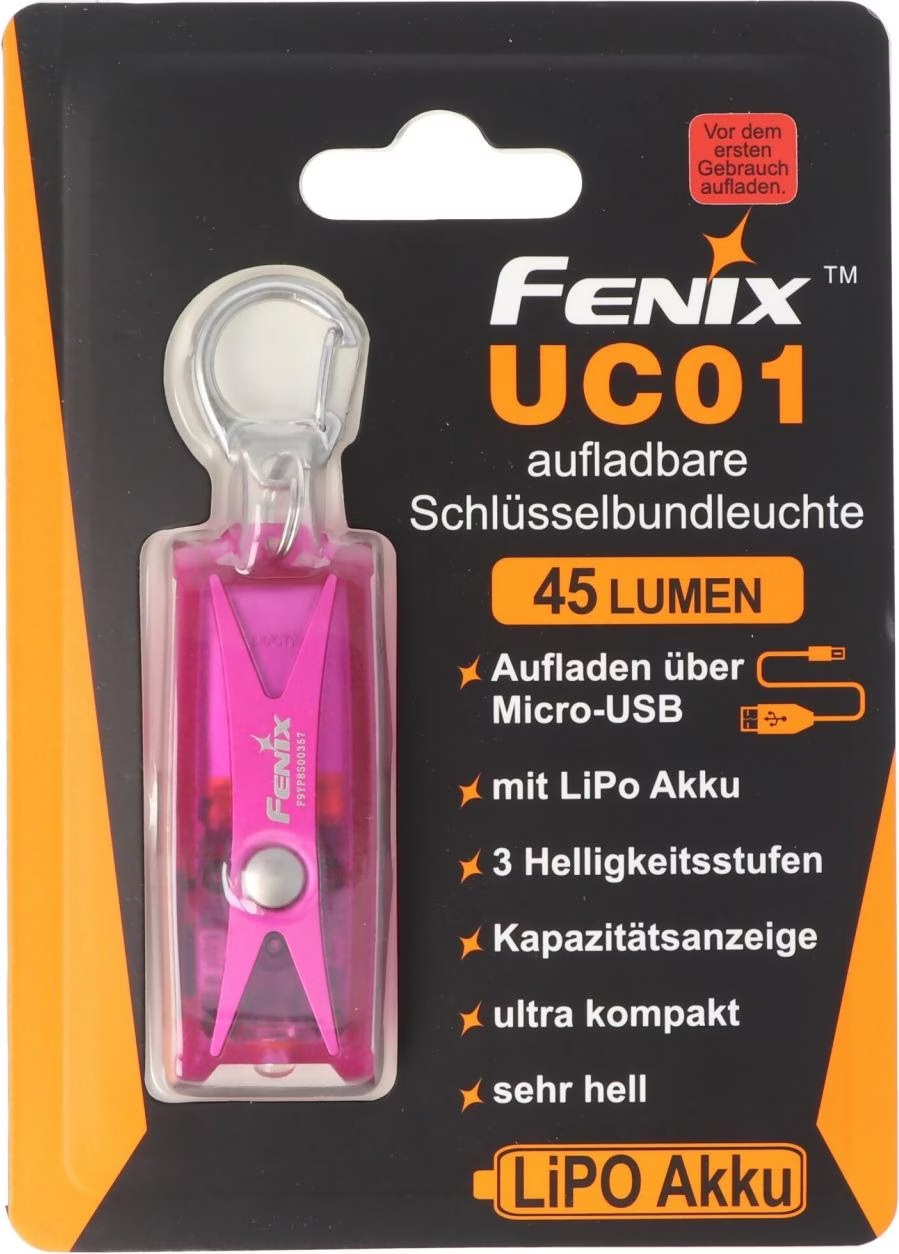 Fenix Taschenlampe UC01 LED im lila Gehäuse (6.20 cm) - Galaxus