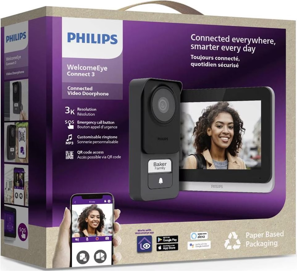 Philips WelcomeEye Connect 3 Video-Türsprechanlage WLAN Komplett-Set 1 ...