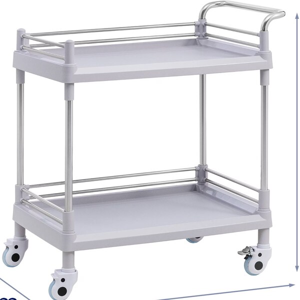 Steinberg Laborwagen Aufbewahrungswagen Labor Rollwagen 2 Ablagen 40 kg ...