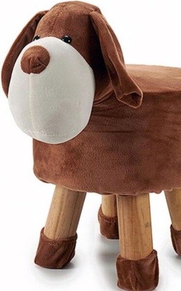 Natura Punto Hocker in Tierform Hund, mit Stoff überzogen, braun, 40 x ...