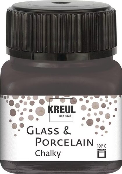 Kreul Glass & Porcelain Chalky, Porzellan- und Glasfarbe (Volcanic ...