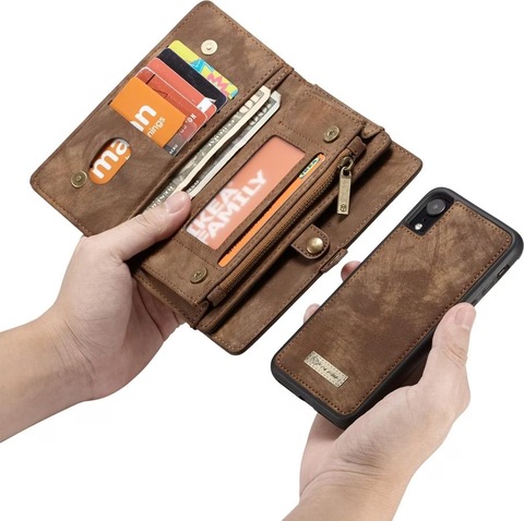 Caseme Apple iPhone XR Echtleder Portemonnaie Karten Hülle (iPhone XR ...