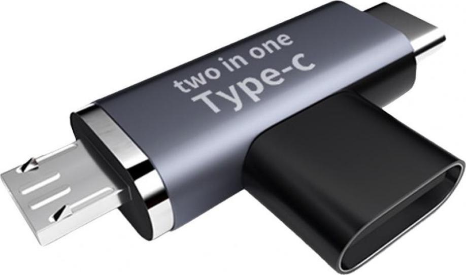 Powerguard Usb C Auf Usb C Microusb 2 Fach Charge And Data Adapter Usb