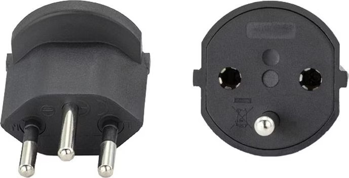 Technikdepot Stromstecker Adapter EU auf Schweizer Stecker Schwarz ...