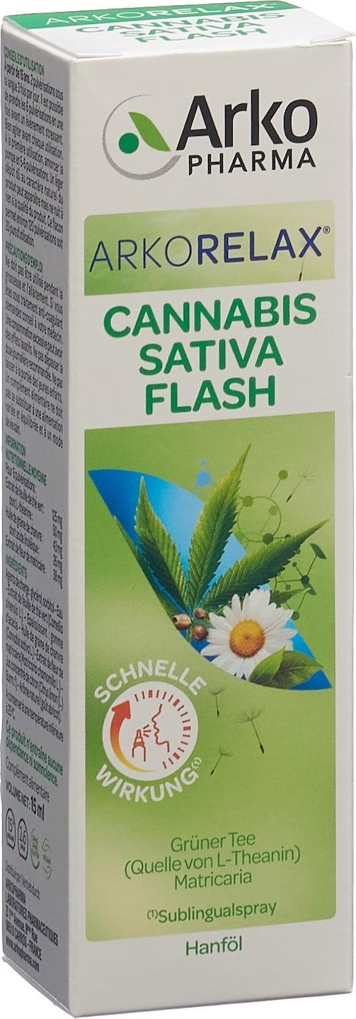 Arkopharma Arkorelax Cannabis Sativa Flash Spray 15 ml (1 Stück, Spray ...