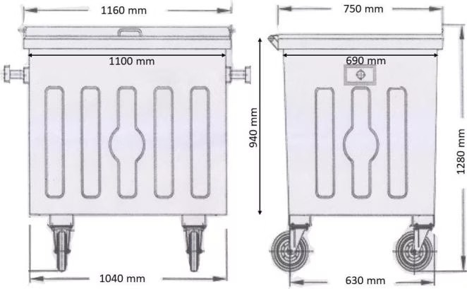 Aristar Container Stahl 770l (770 l) - kaufen bei Galaxus
