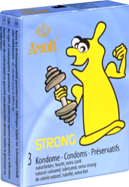 Amor Strong" 3 extra strong condoms for safe anal intercourse (3 pcs.) - Galaxus