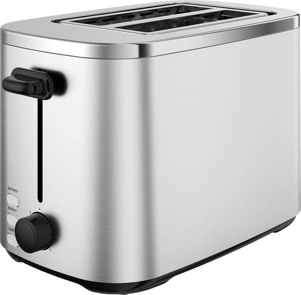 MasterPRO Toaster mit eingebautem Brötchenaufsatz Schwarz/Edelstahl (EU ...