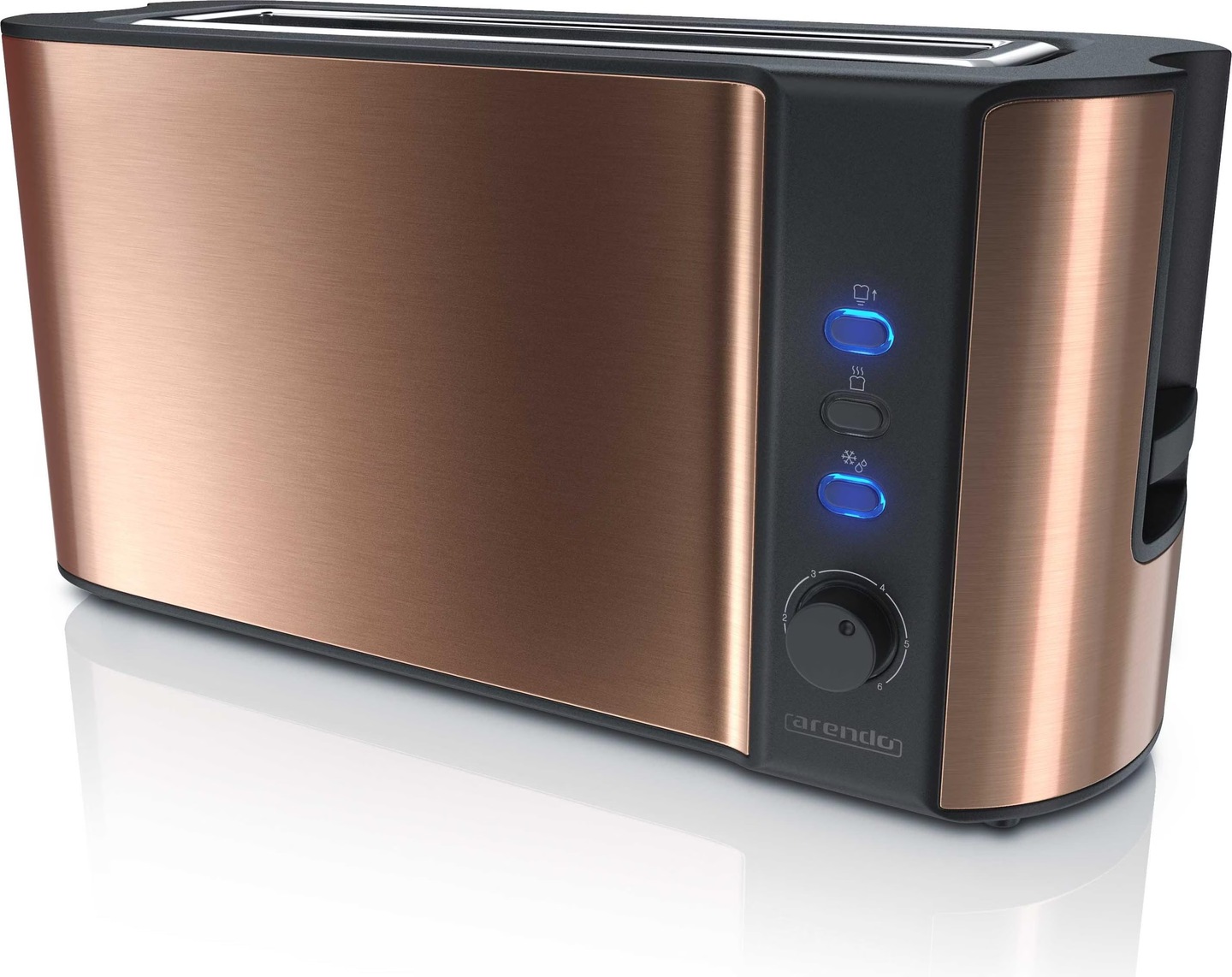 Arendo Long slot toaster FRUKOST Copper - buy at Galaxus