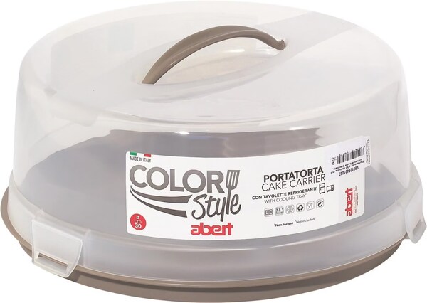 Abert Tortenbox Ø30cm H:15 Haube klar, Boden weiss (ohne Kühlakku ...