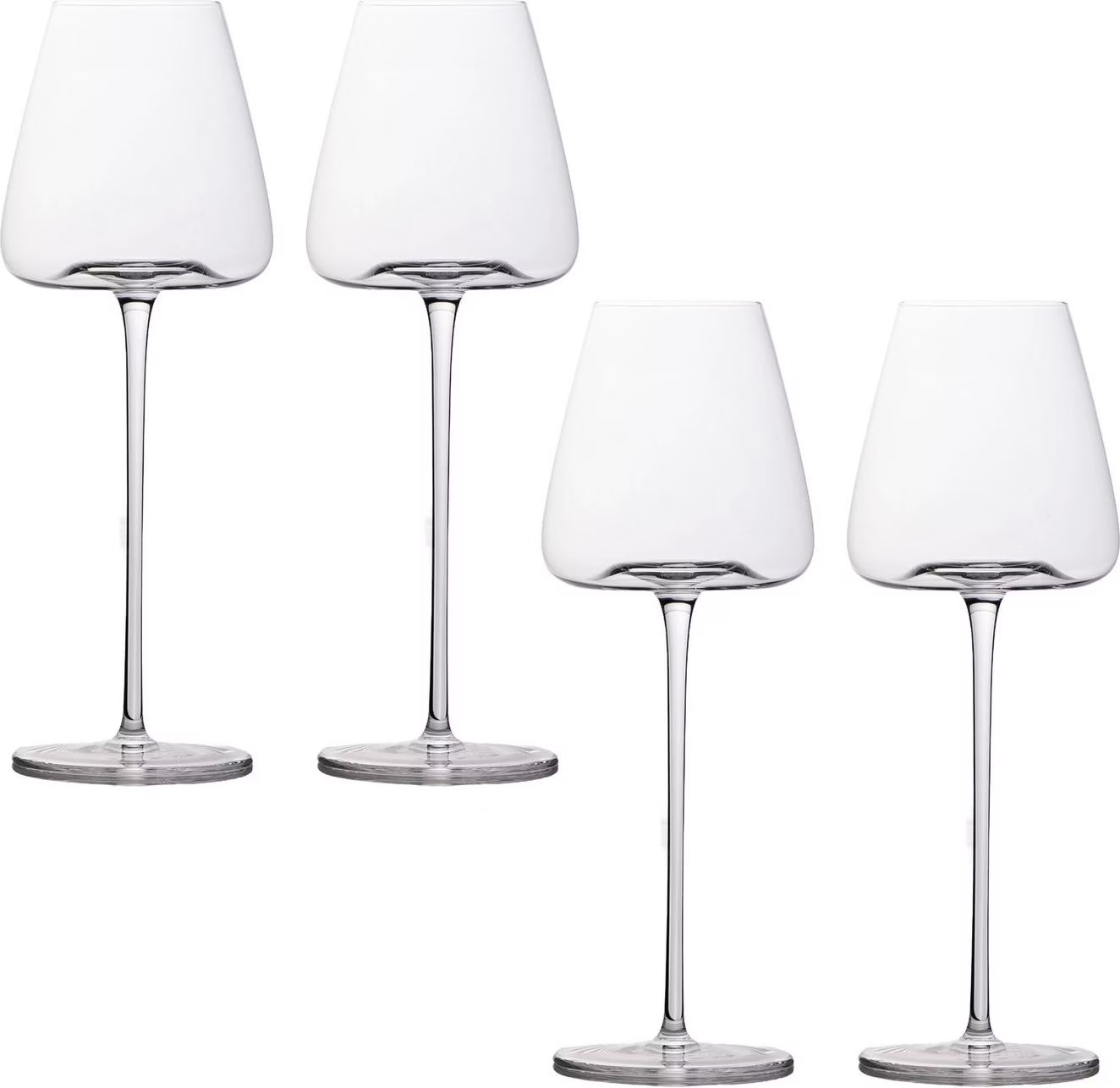 Intirilife Wein Glas Set für Rotwein Weisswein (50 cl, 4 Gläser, Rotweingläser, Weissweingläser ...