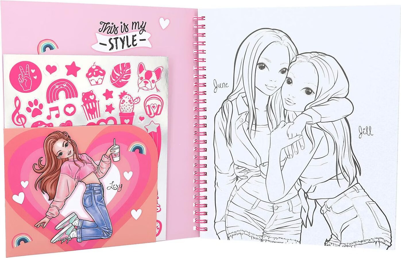 top model coloring book